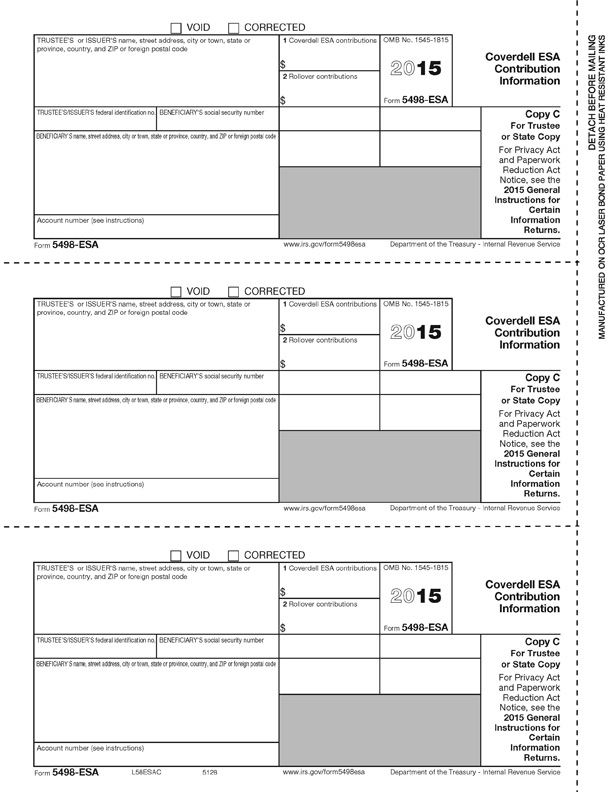 FTI Forms. L5498ESAPAY