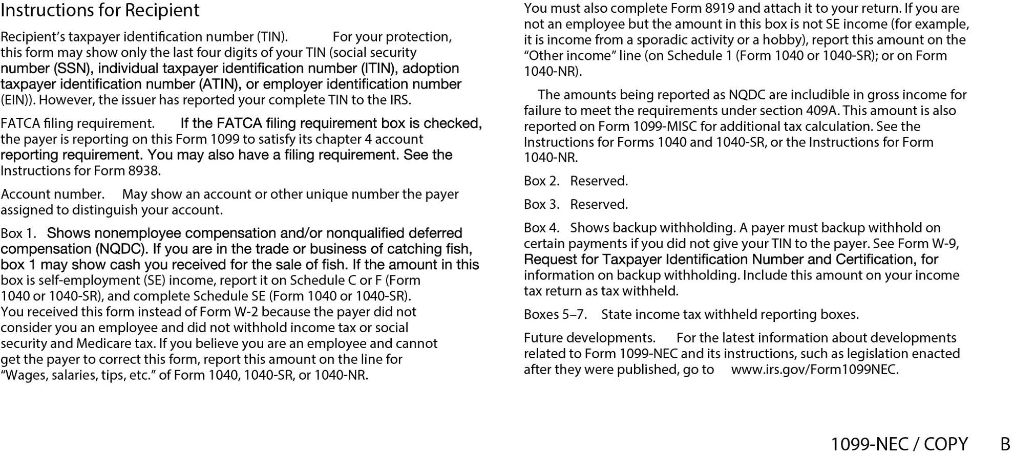 FTI Forms. NEC-LMISCB2